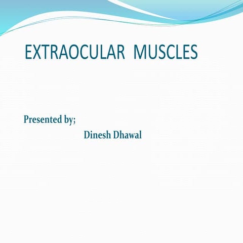 EXTRA OCULAR MUSCLES OF EYE | PPT