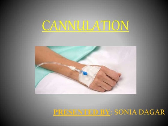 Intravenous cannulation | PPT