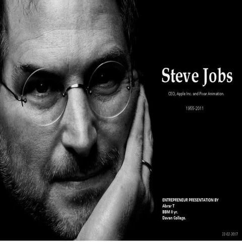 Entrepreneur presentation on Life of Steve Jobs | PPTX