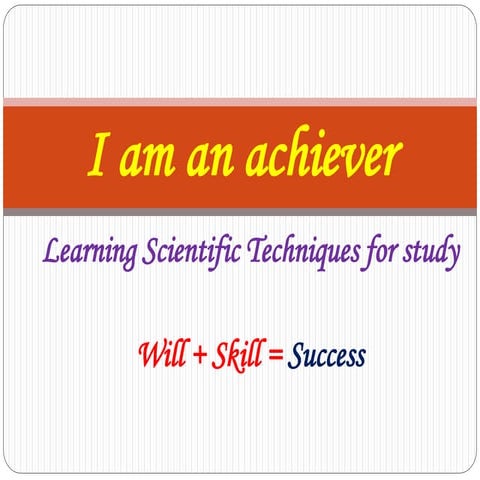 Module of our Most demanding program: I am an achiever for secondary ...
