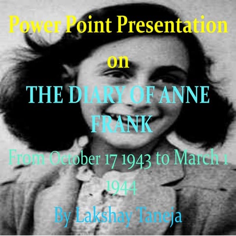 The diary of anne frank act 1 scene 1 3 | PDF