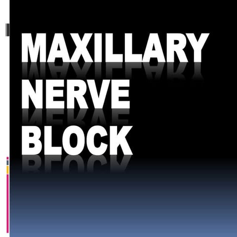 Mandibular Anesthesia : Inferior alveolar nerve block | PPTX