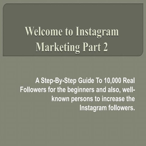 Introduction to Instagram Marketing | PDF