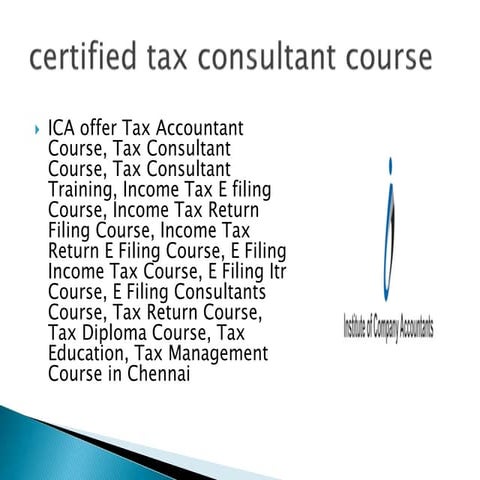 certified tax consultant course | PPTX
