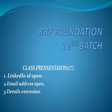 RRF FOUNDATION | PPT
