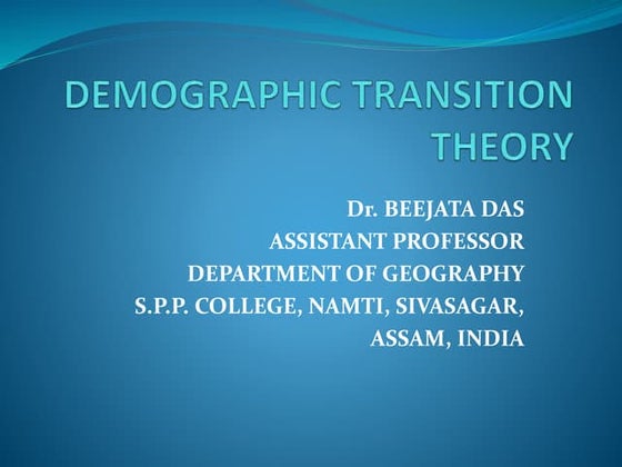 The Demographic Transition Model | PPT