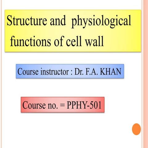 Cell wall | structure composition and Functions | PPTX