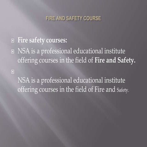 fire and safety officer | PPT
