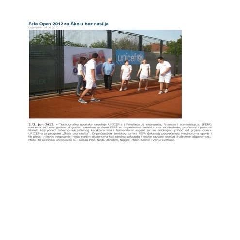 FEFA Open 2012 | PDF