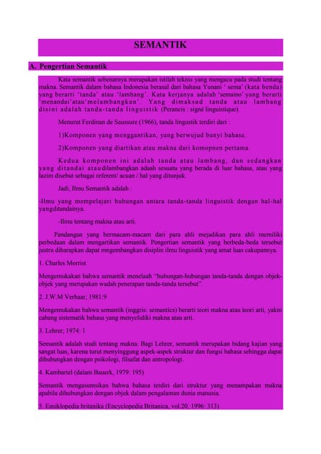 Jenis-Jenis Semantik | PPTX