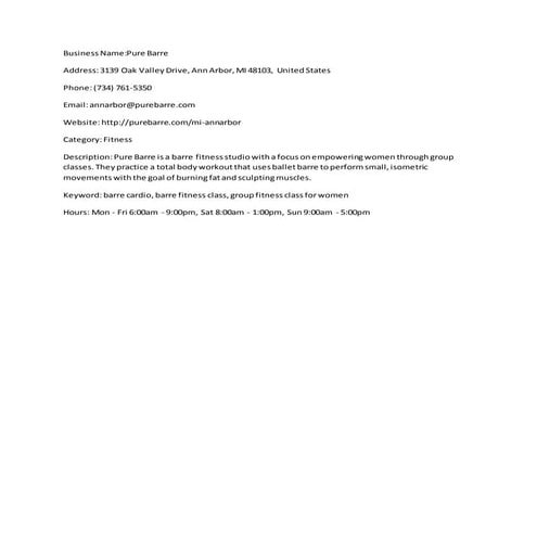 Pure Barre | DOCX