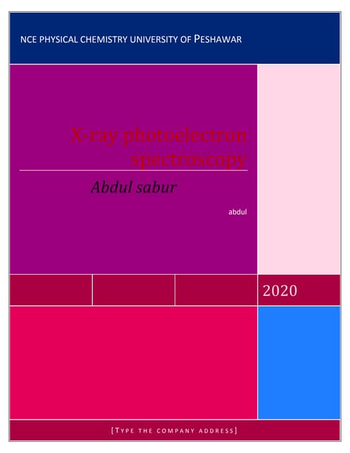 Xps (x ray photoelectron spectroscopy) | PDF | Chemistry | Science