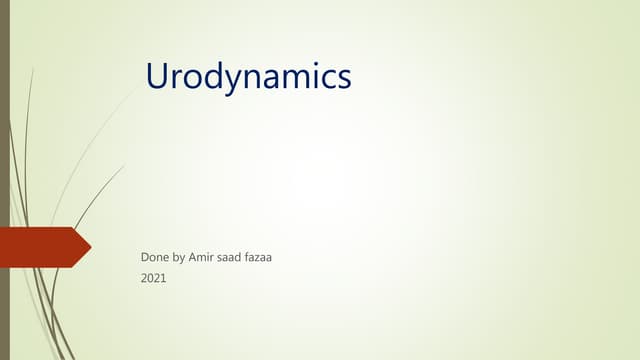 Cystometrogram Storage Phase | PPTX