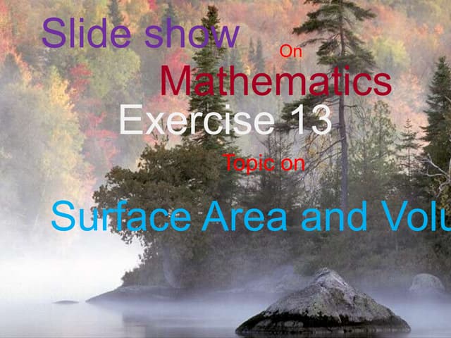 SURFACE AREA AND VOLUME | PPTX