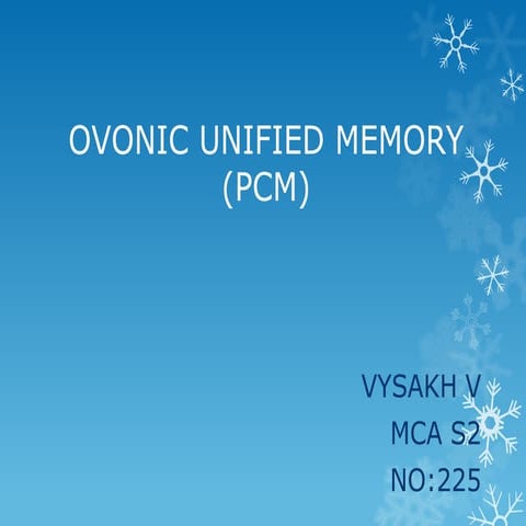 Ovonic Unified memory | PPT