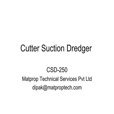 Mini Cutter Suction Dredger CSD-250 | PPT