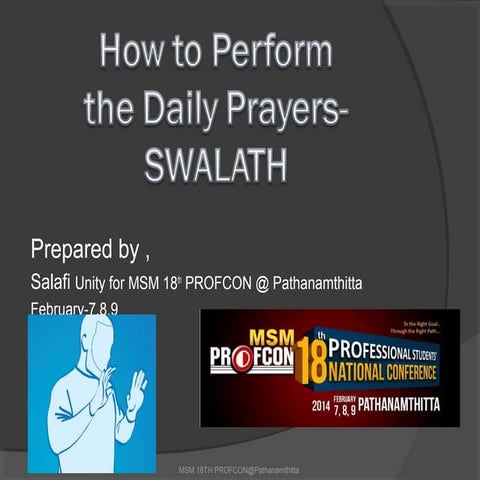 how to perform daily swalath-PROFCON-2014 | PPT