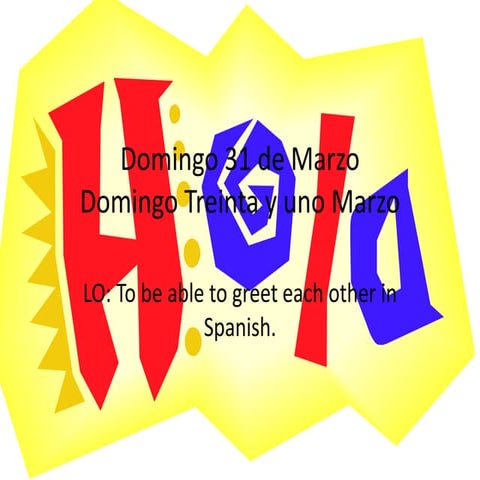 Spanish Greetings | PPTX