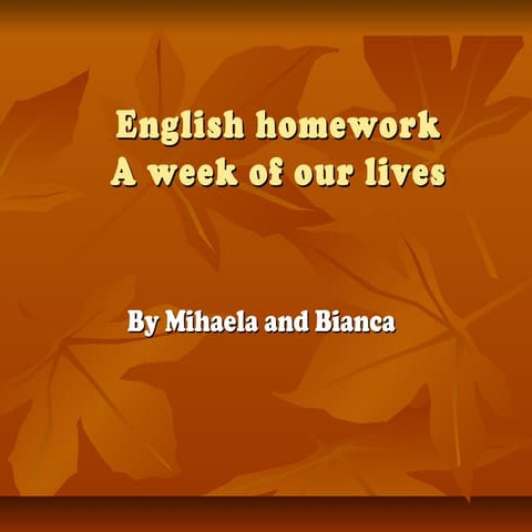 English homework | PPT