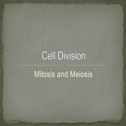 cell division mitosis and meiosis | PPTX
