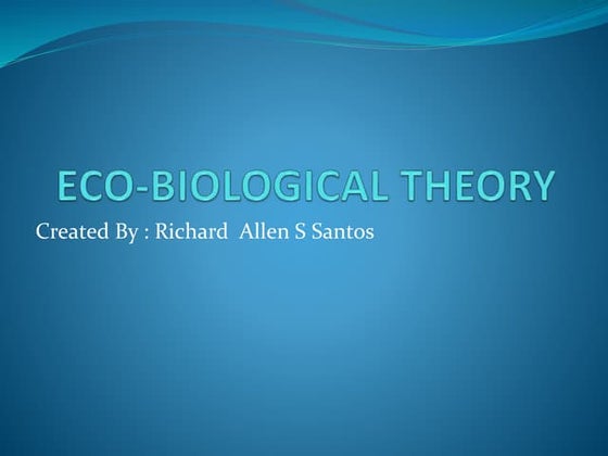 BRONFENBRENNER’S ECOLOGICAL SYSTEM THEORY | PPTX