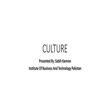 Culture | PPT