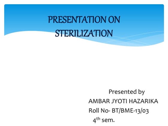 Sterilization and disinfection | PPT