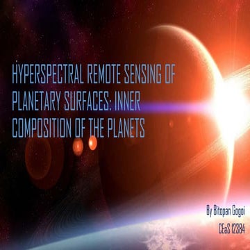 Hyperspectral Remote Sensing of Planetary Surfaces: Inner composition ...