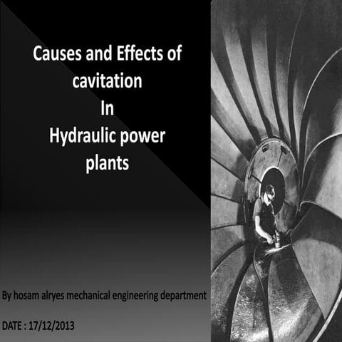 Draft Tube and Cavitation | Fluid Mechanics | PDF
