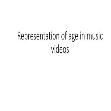 Representation of Age | PPTX