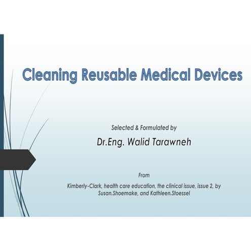 Cleaning Reusable Medical Devices | PDF