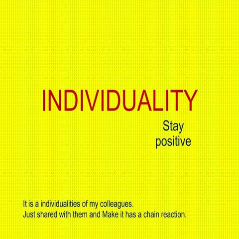 INDIVIDUALITY | PPTX