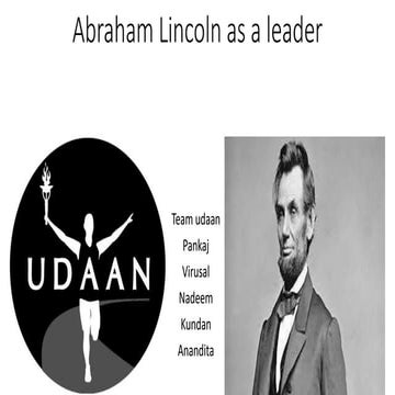 Abraham Lincoln as a leader | PPTX