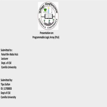 Programmable Logic Array Ppt