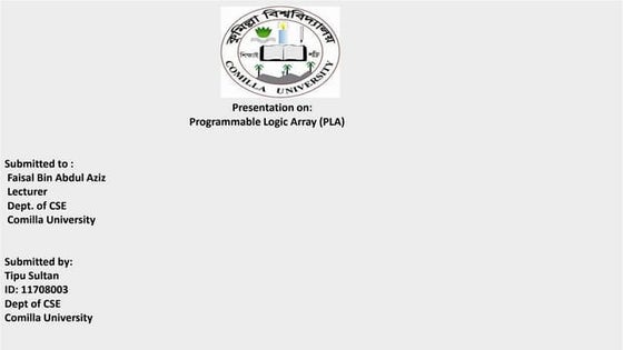 Programmable Logic Arraypla And Programmable Array Logicpal Ppt 4512
