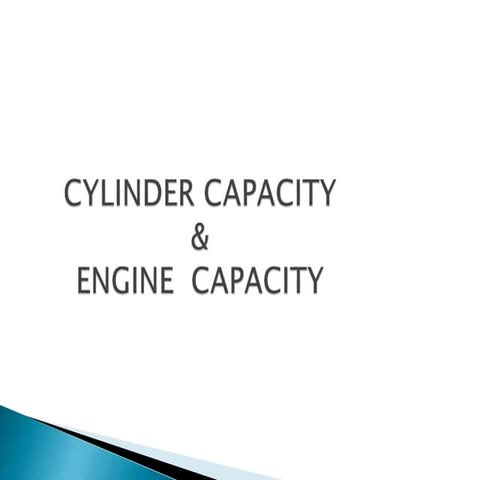 Engine capacity & Compression ratio -Lesson 02 | PPT