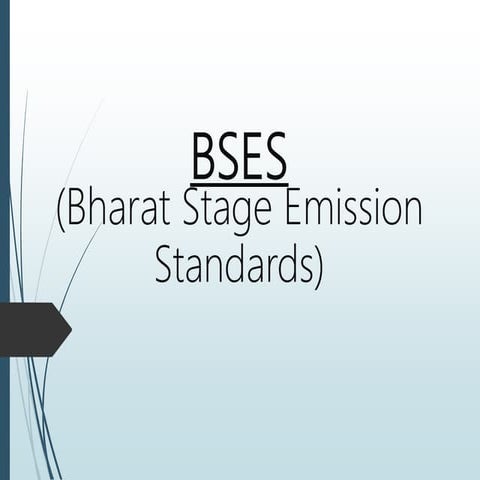Bharat stage and European stage emission | PPTX