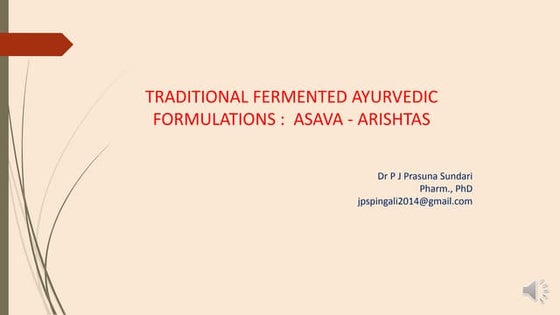 03 b. Preparation and Standardization of Ayurvedic Formulation | PPT ...