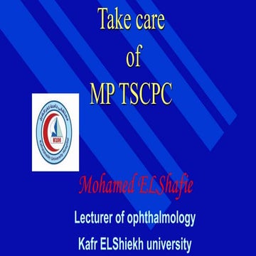 Take care of MP TSCPC | PPTX
