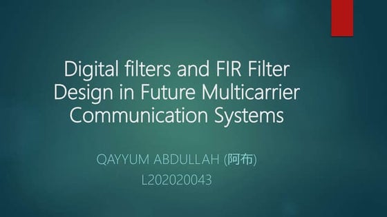 Windowing Techniques Of Fir Filter Design Pptx Digital Audio Computer Software And