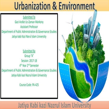 Urbanization & Environment | PPTX | Environmental Services Industry ...