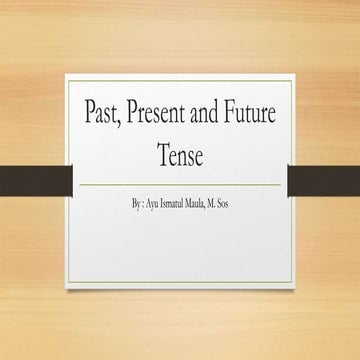 past, present and future tense | PPT