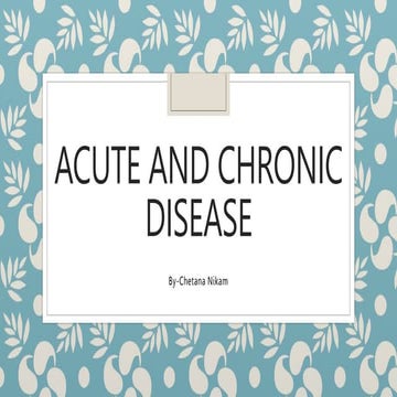 acute and chronic diseases | PPTX