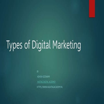 types of Digital Marketing | PPTX