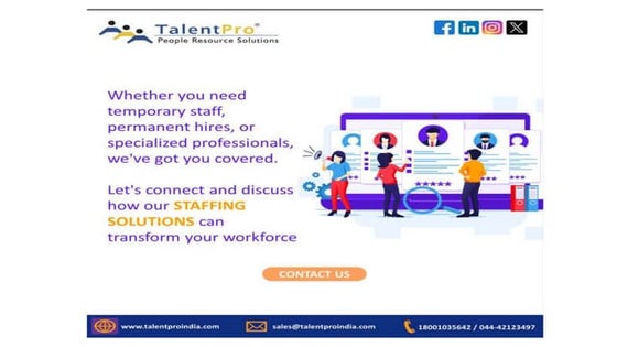 End To End Hr Services With Talentpro India Ppt
