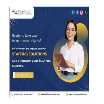 Staffing Services From Talentpro Hr India Ppt