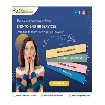 End To End Hr Services With Talentpro India Ppt