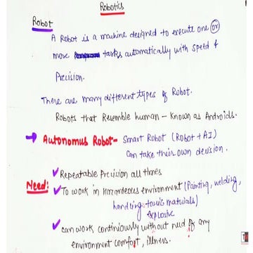 Robotics robotics combines science, engineering, and technology to design, construct, operate ...