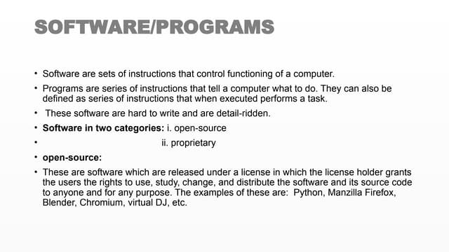 Software information PowerPoint Presentation.pptx Software information PowerPoint Presentation.pptx