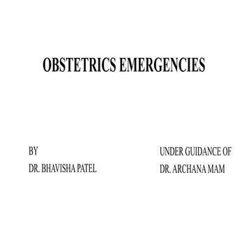 obstetric emergency | PPTX